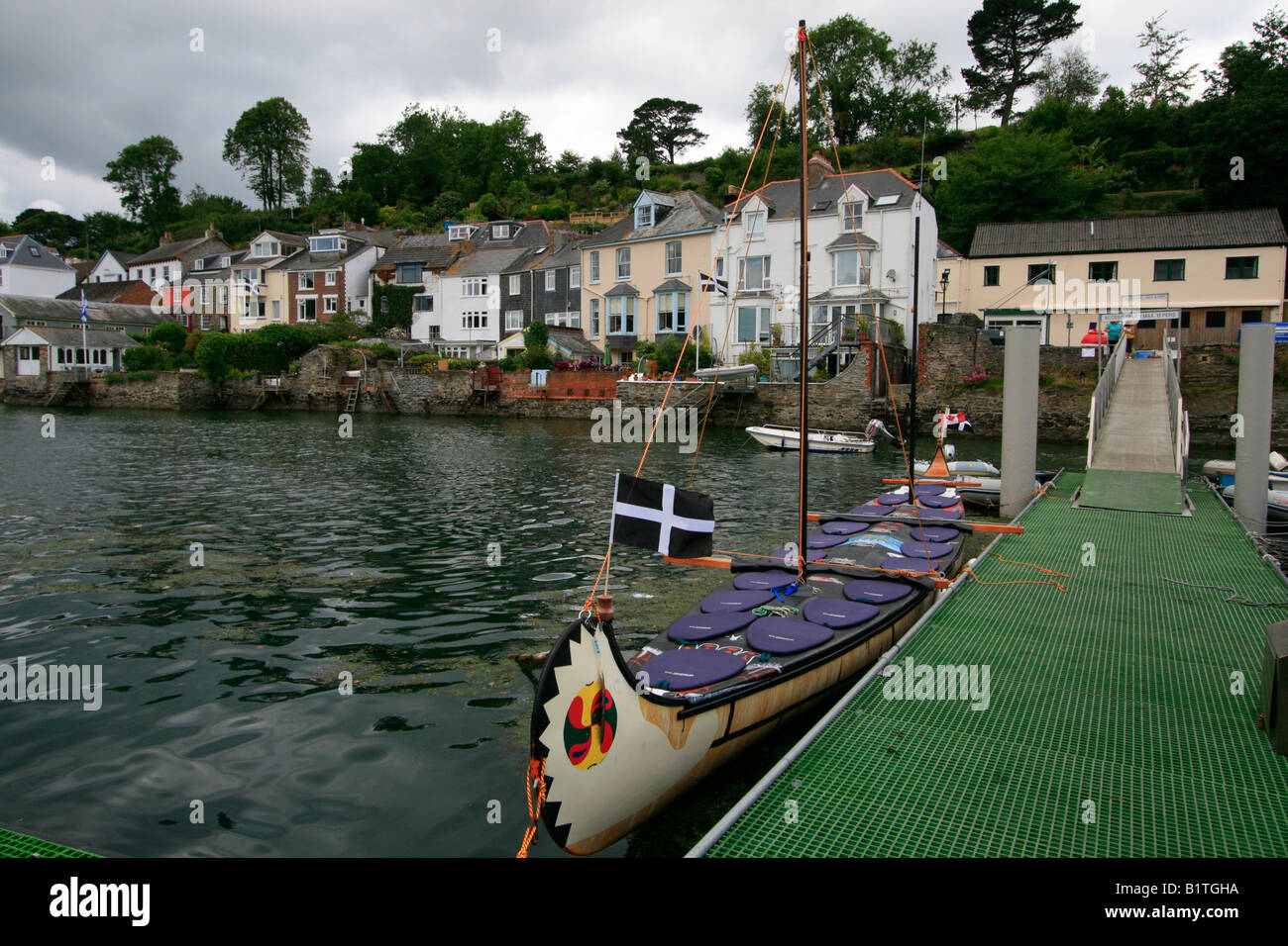 Spirit Dancer Canoe at Fowey south coast town centre cornwall england ...