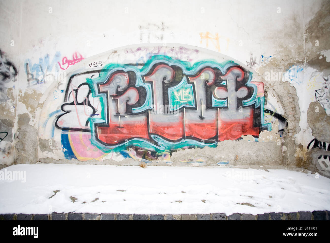 Graffiti tags on a wall Stock Photo - Alamy