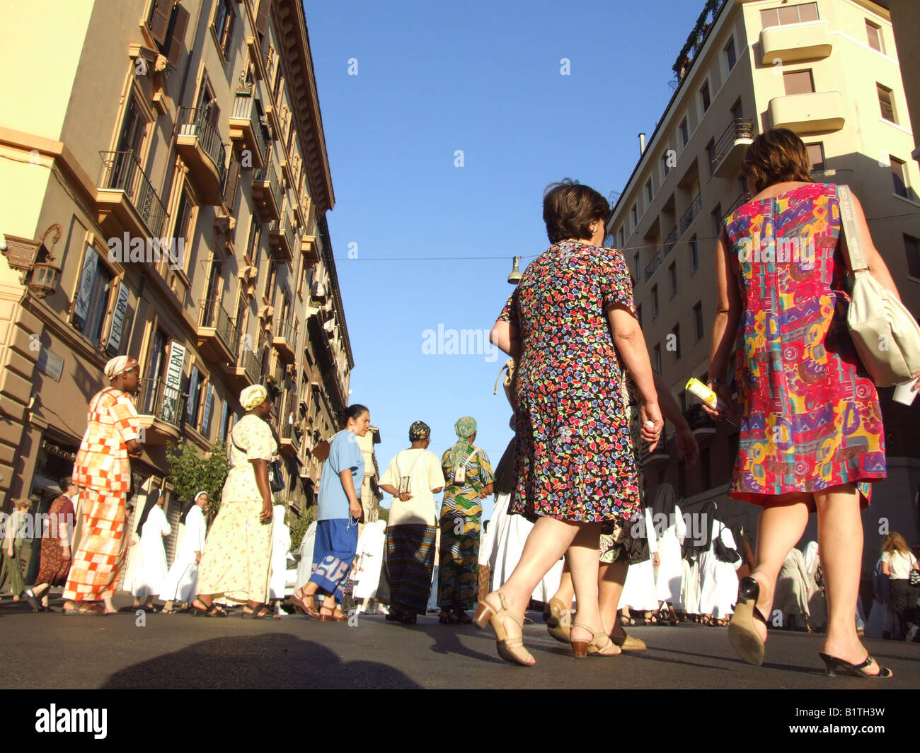 religious ceremony procession in borgo pio district, rome Stock Photo ...