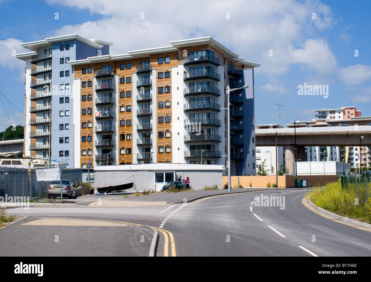 block of flats cardiff sports village glamorgan south wales uk Stock ...