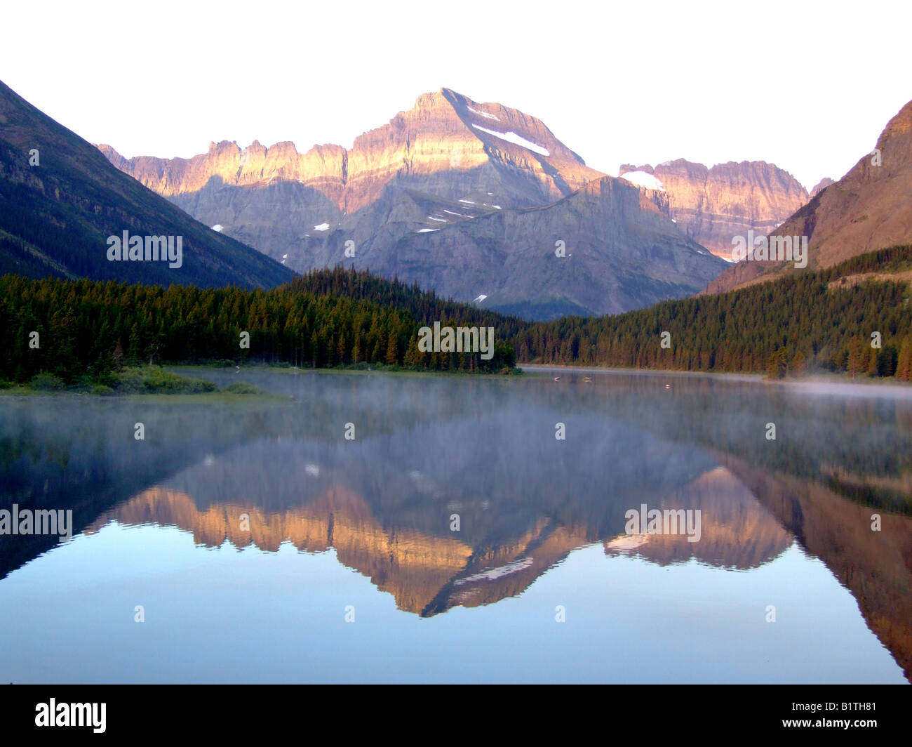 Swiftcurrent Lake Reflection Stock Photo - Alamy