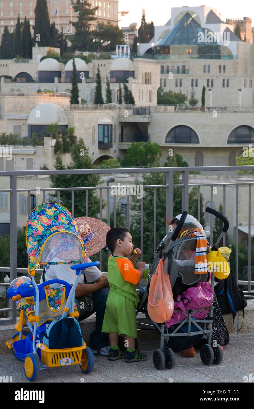 Israel Jerusalem Mamilla neighbourhood Alrov project view over Davids ...