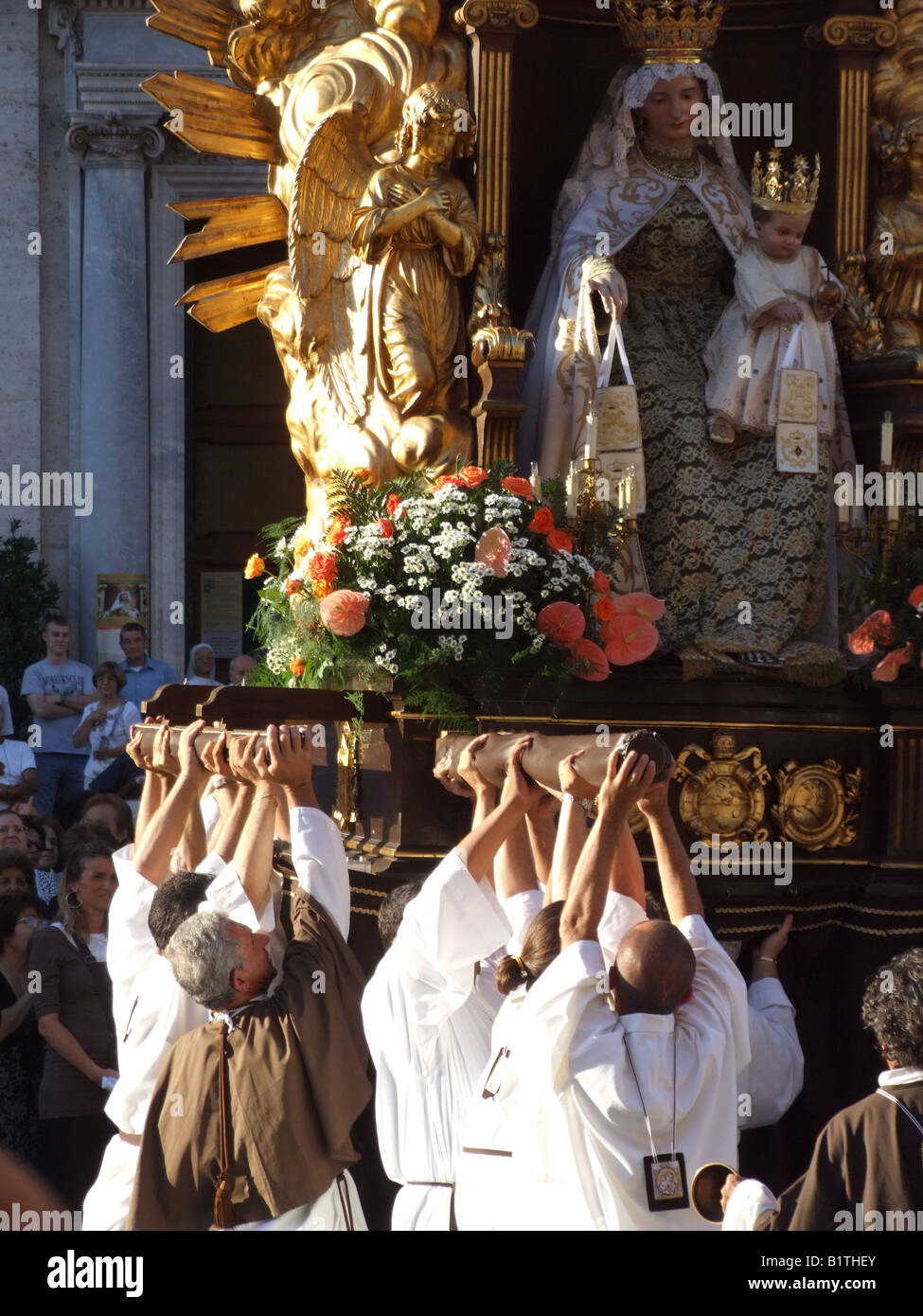 priests at religious procession in rome italy Stock Photo - Alamy
