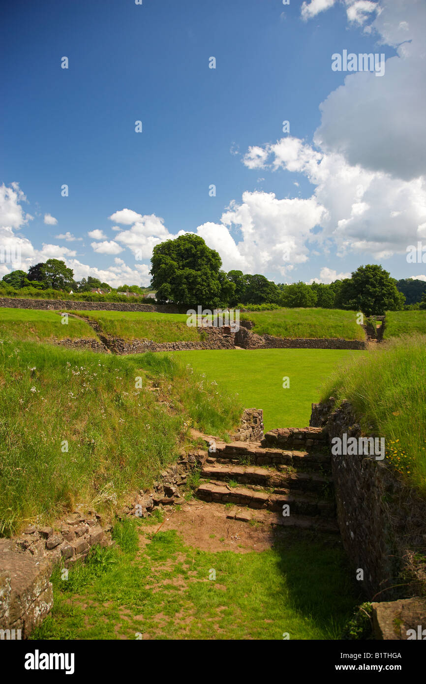 Ruins of the Roman Amphitheatre at Caerleon, South Wales, UK Stock ...