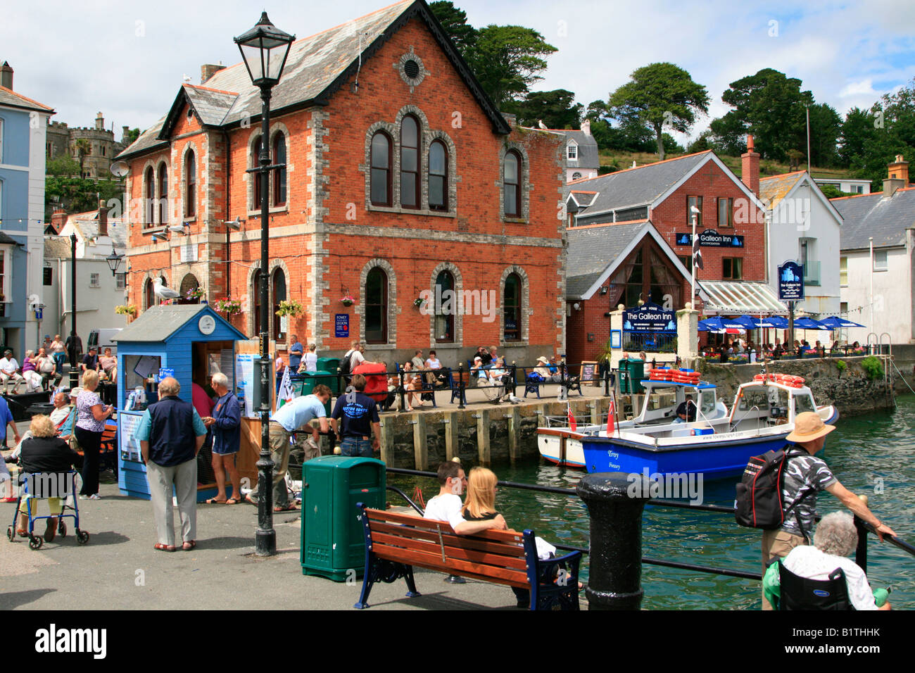 Fowey harbour south coast town centre cornwall england uk gb Stock ...