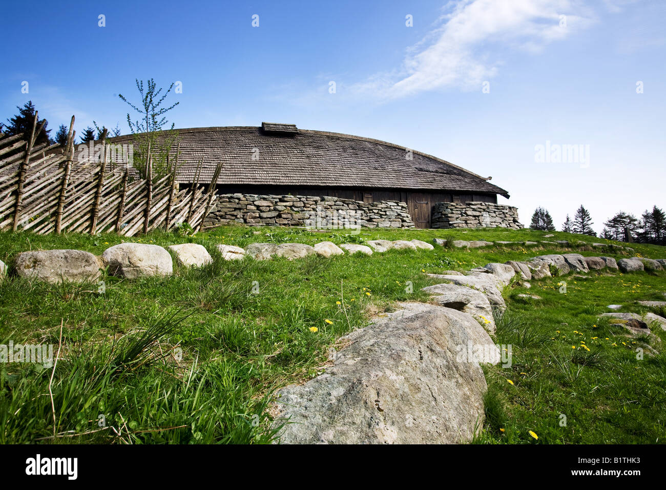 A viking longhouse on the coast of Norway Stock Photo - Alamy