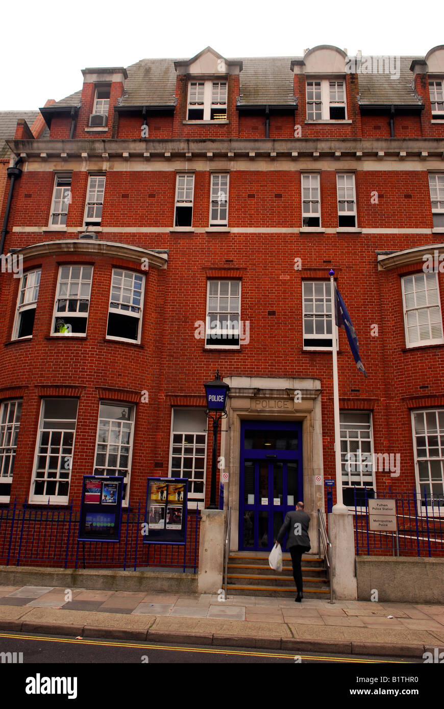 Facade of Fulham Police Station west London UK Stock Photo - Alamy