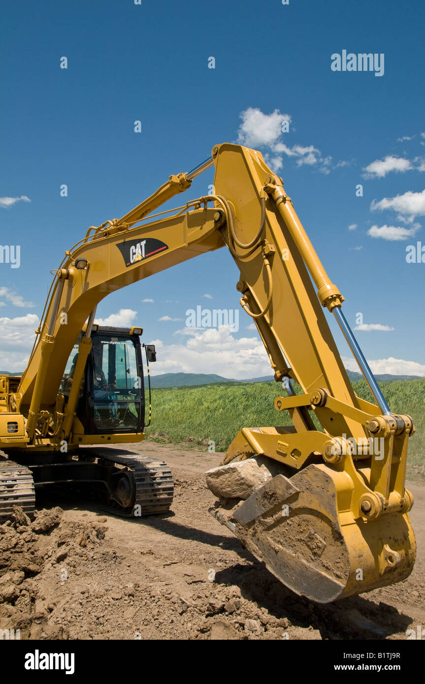 Cat Excavator Digging