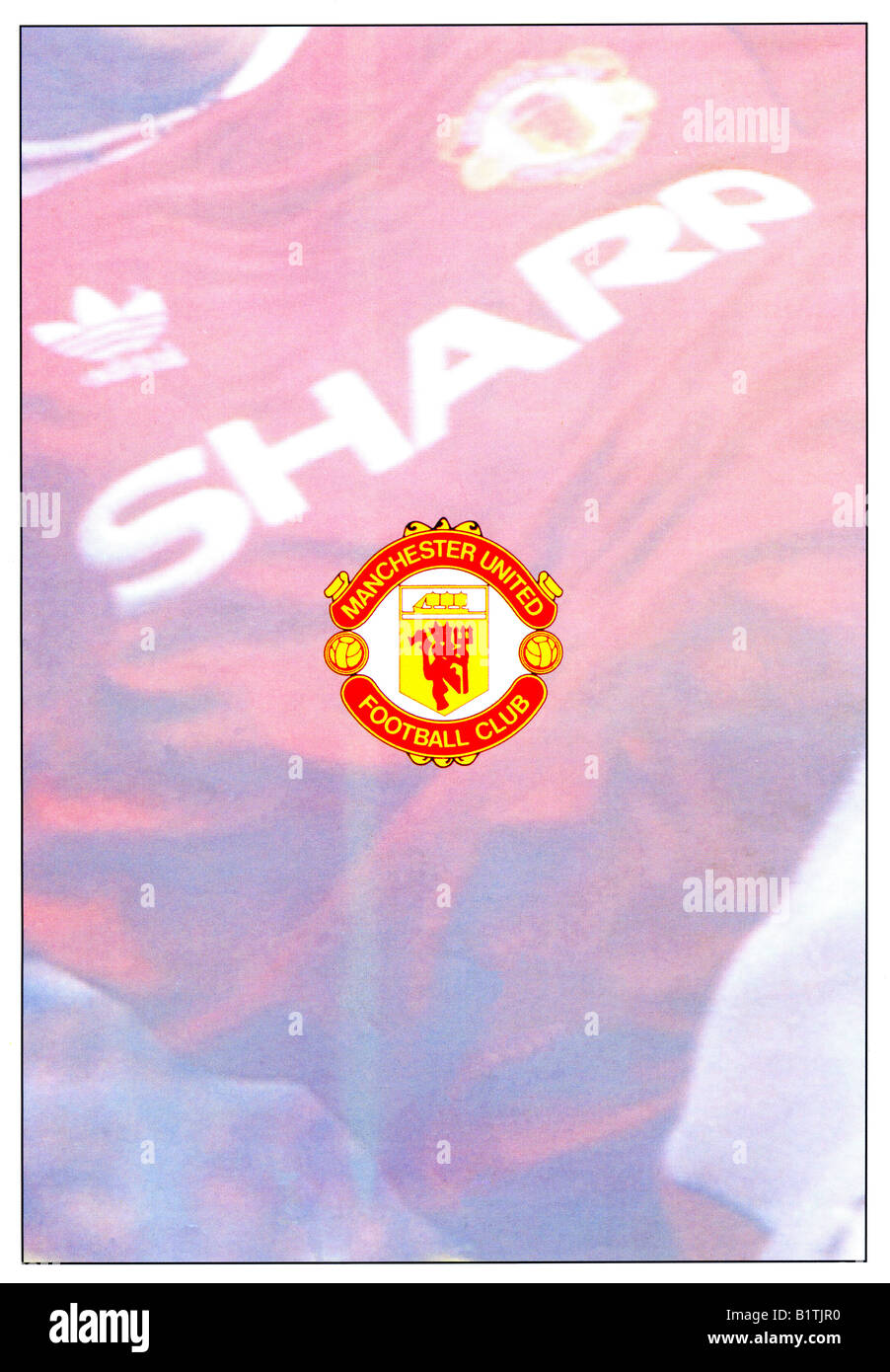 1991 Advertisement for Sharp Electronics sponsors of Manchester United ...