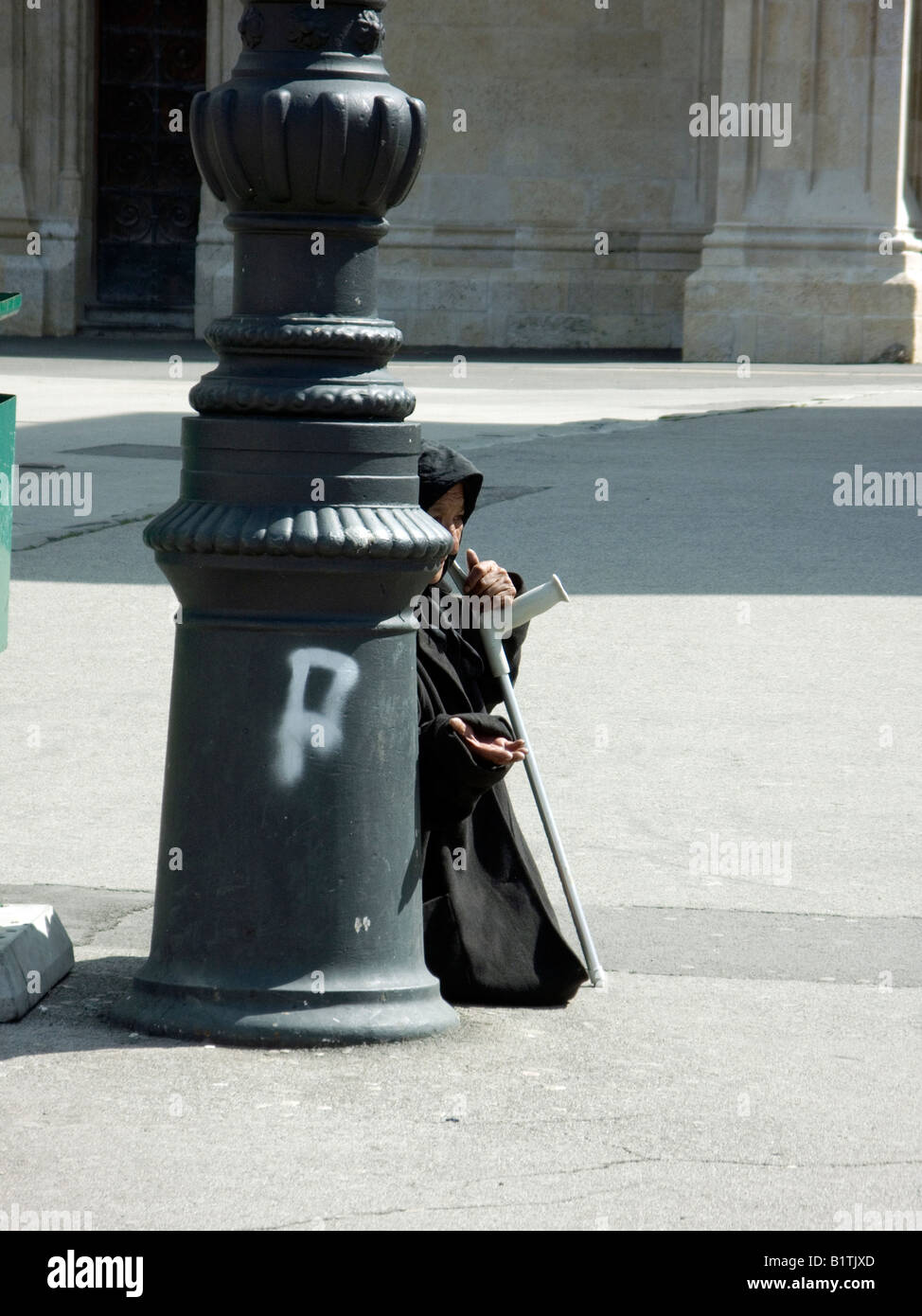 Poor woman at the street of Zagreb Croatia Balkans Stock Photo - Alamy