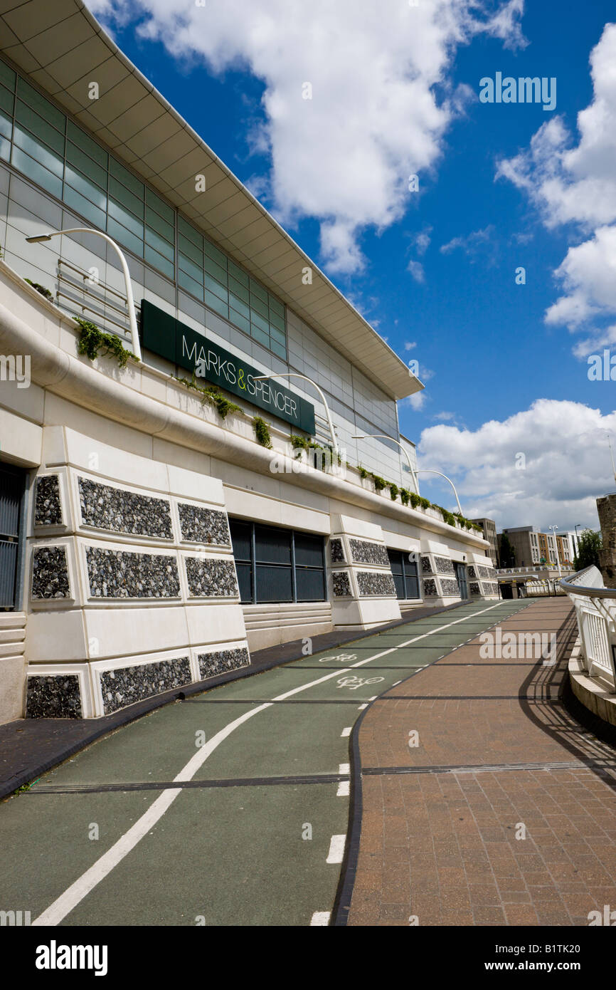 Exterior of West Quay shopping centre in Southampton Hampshire England ...