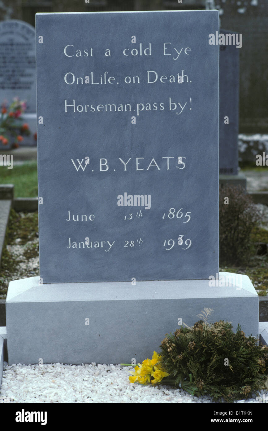 W B Yeats Grave Drumcliff Church Co Sligo Ireland Stock Photo - Alamy