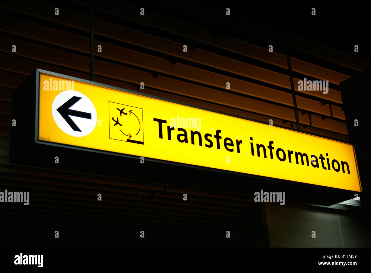airport sign with Transfer information Stock Photo - Alamy