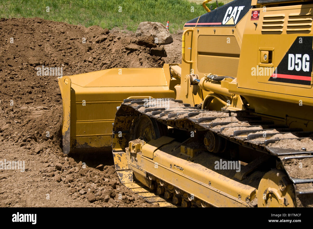 D5G Caterpillar bulldozer, Dig This, Steamboat Springs, Colorado Stock ...