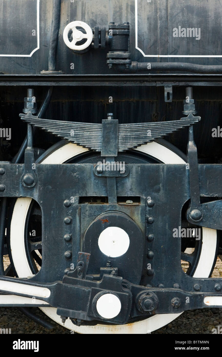 Steam locomotive wheel detail Stock Photo - Alamy