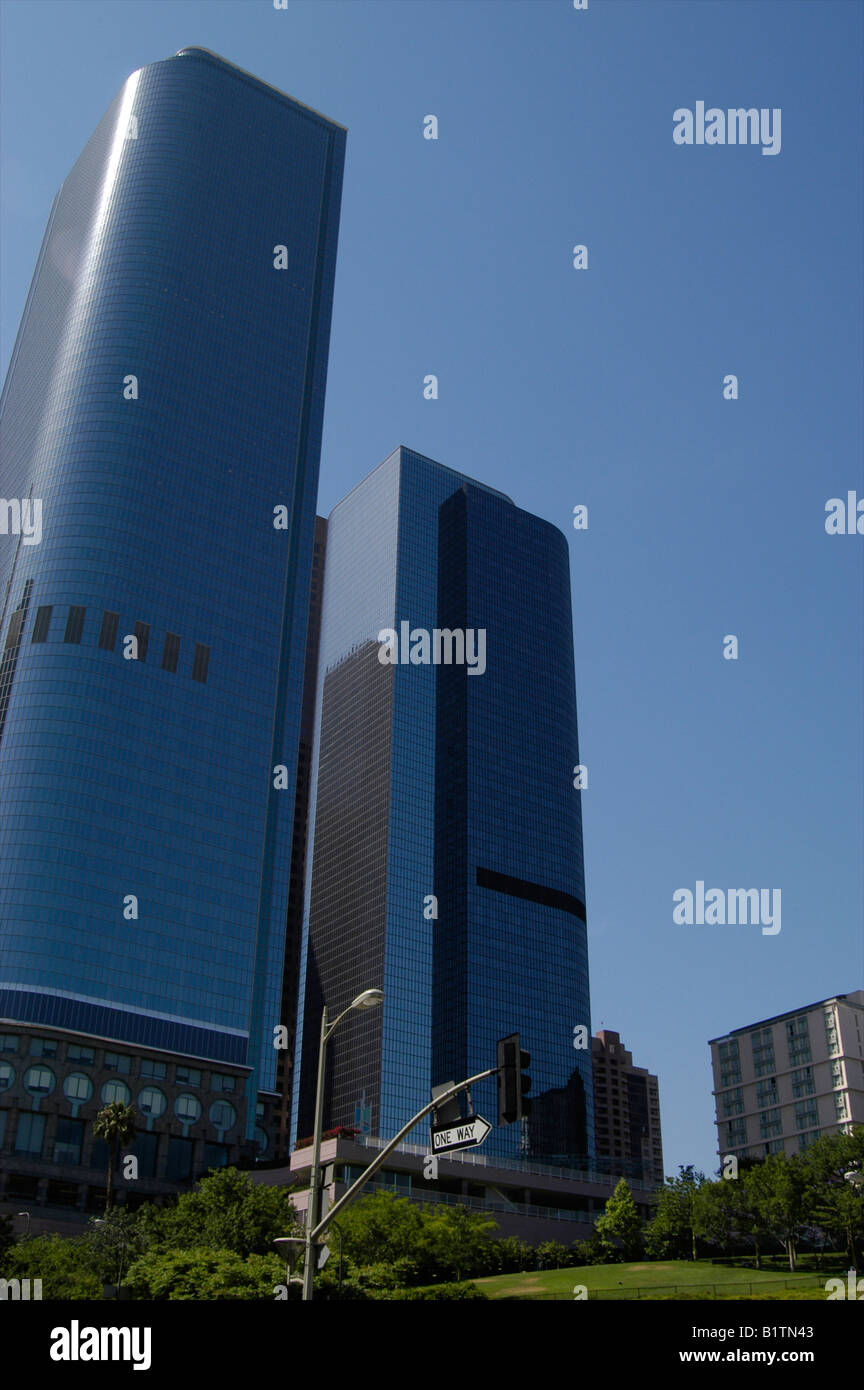Two large skyscrapers, Los Angeles, California, USA Stock Photo - Alamy