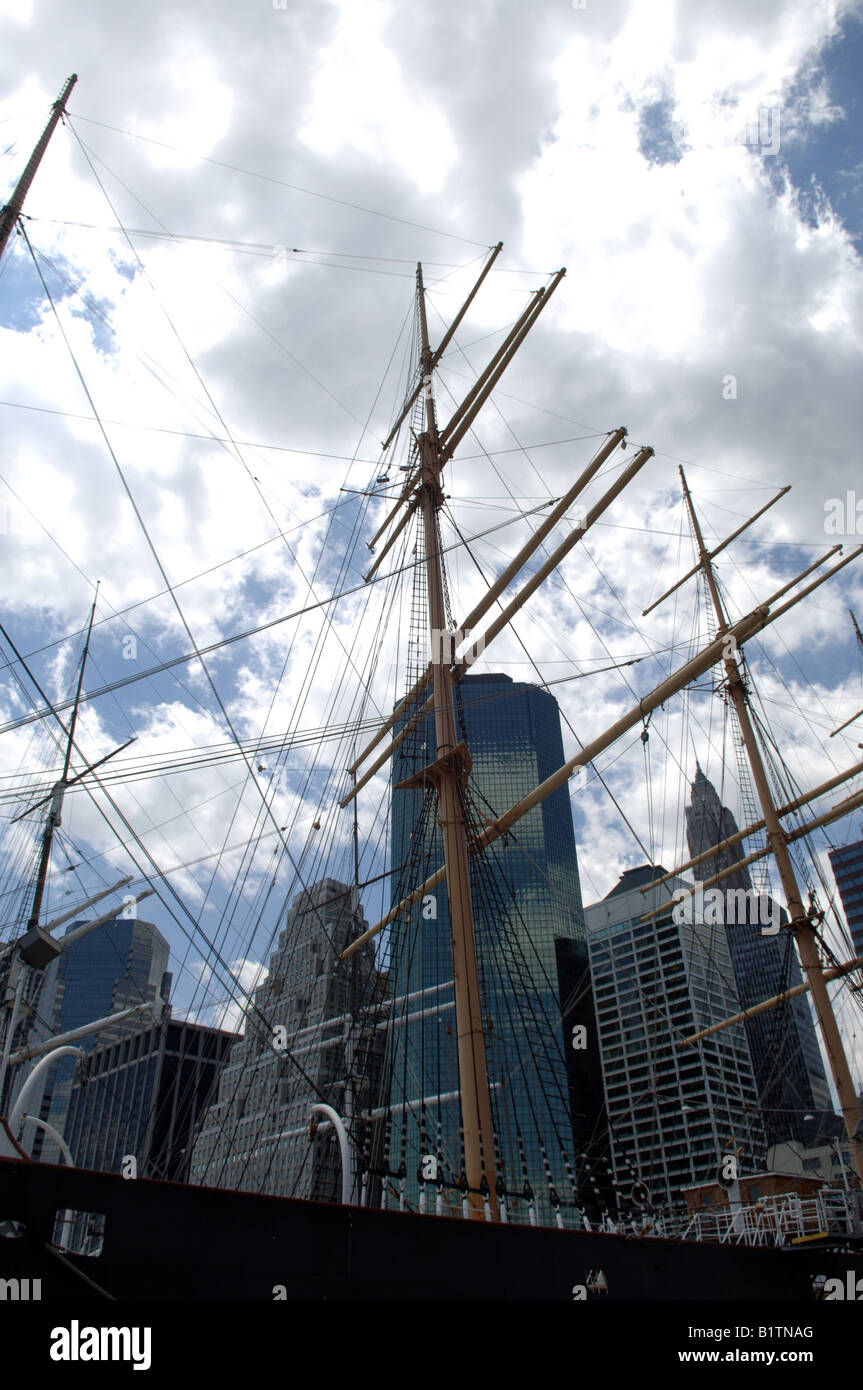 Barque Peking at South Street Seaport in New York Stock Photo - Alamy