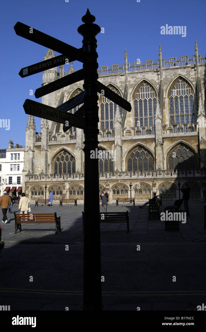 Directional Sign, Bath, UK Stock Photo - Alamy