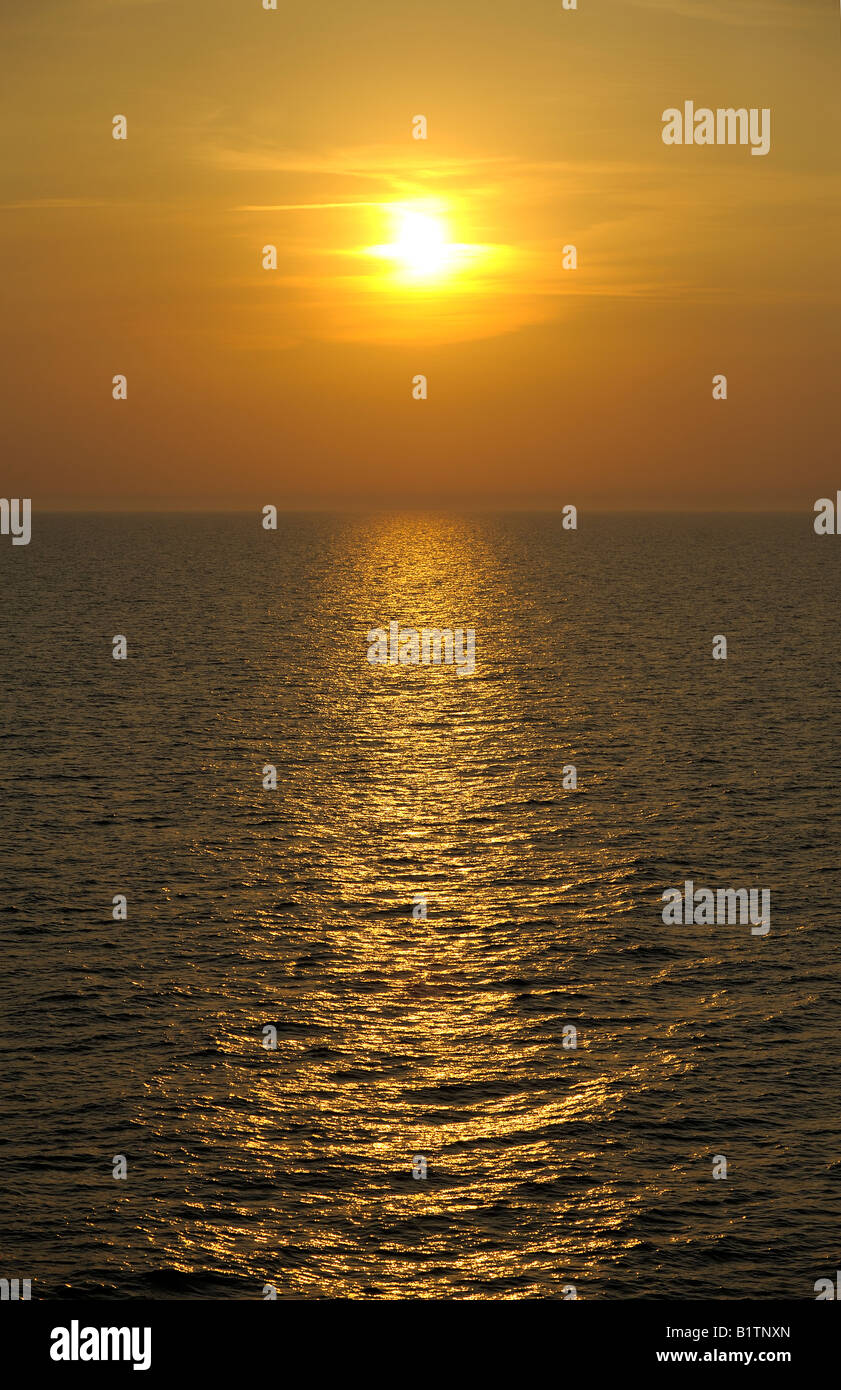 Sunset over the English Channel Stock Photo - Alamy