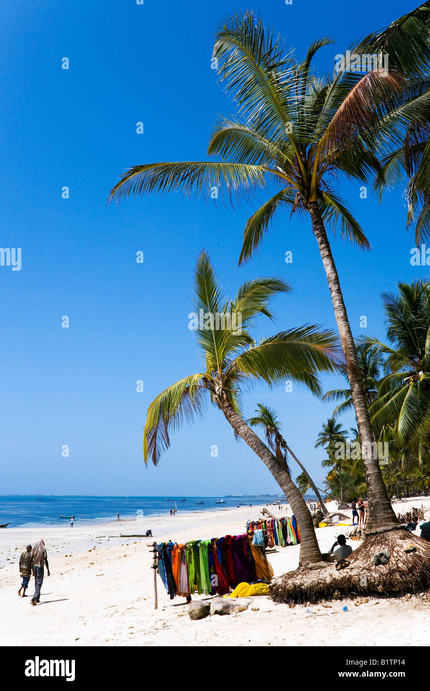 Souvenir stall at Shanzu Beach Coast Kenya Stock Photo - Alamy