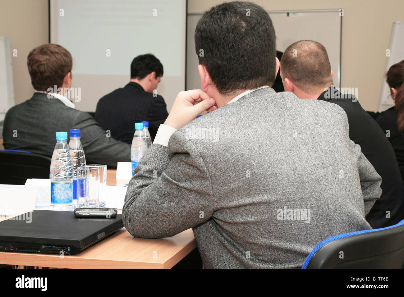 Students at the seminar in the boardroom Stock Photo - Alamy