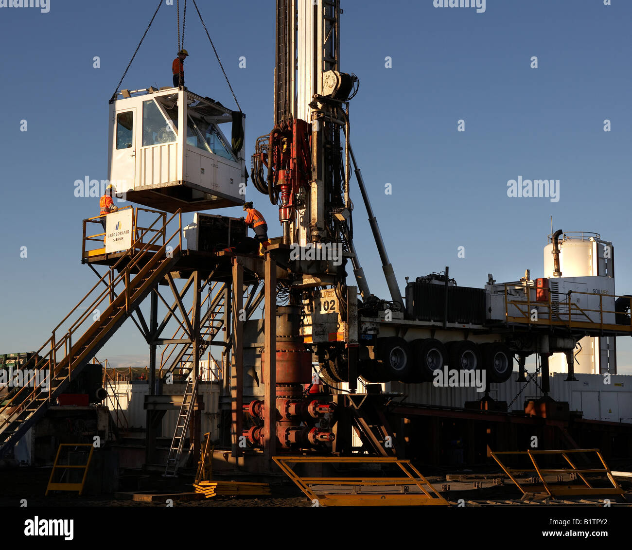 Drilling equipment, The Hellisheidi Geothermal Power Plant, Iceland ...