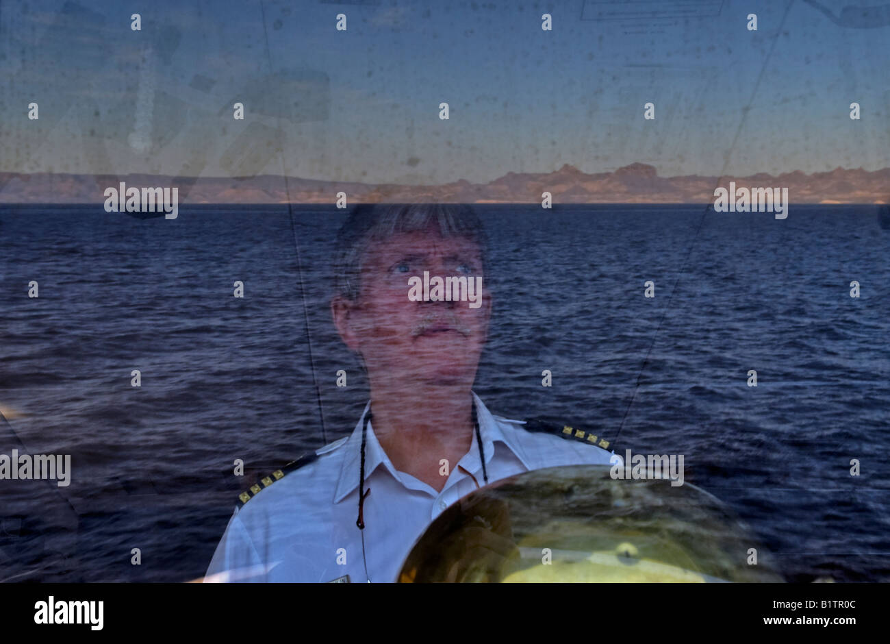 "Captain George navigates the Sea of Cortez Stock Photo - Alamy
