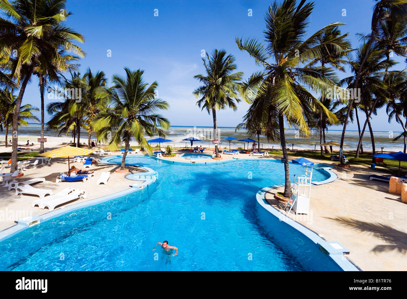 Swimming pool area of the Hotel Bamburi Beach Bamburi Beach Coast Kenya ...