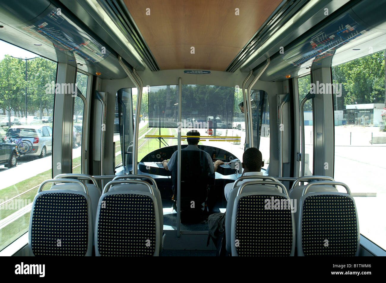 Tram interior in Bordeaux France Stock Photo - Alamy