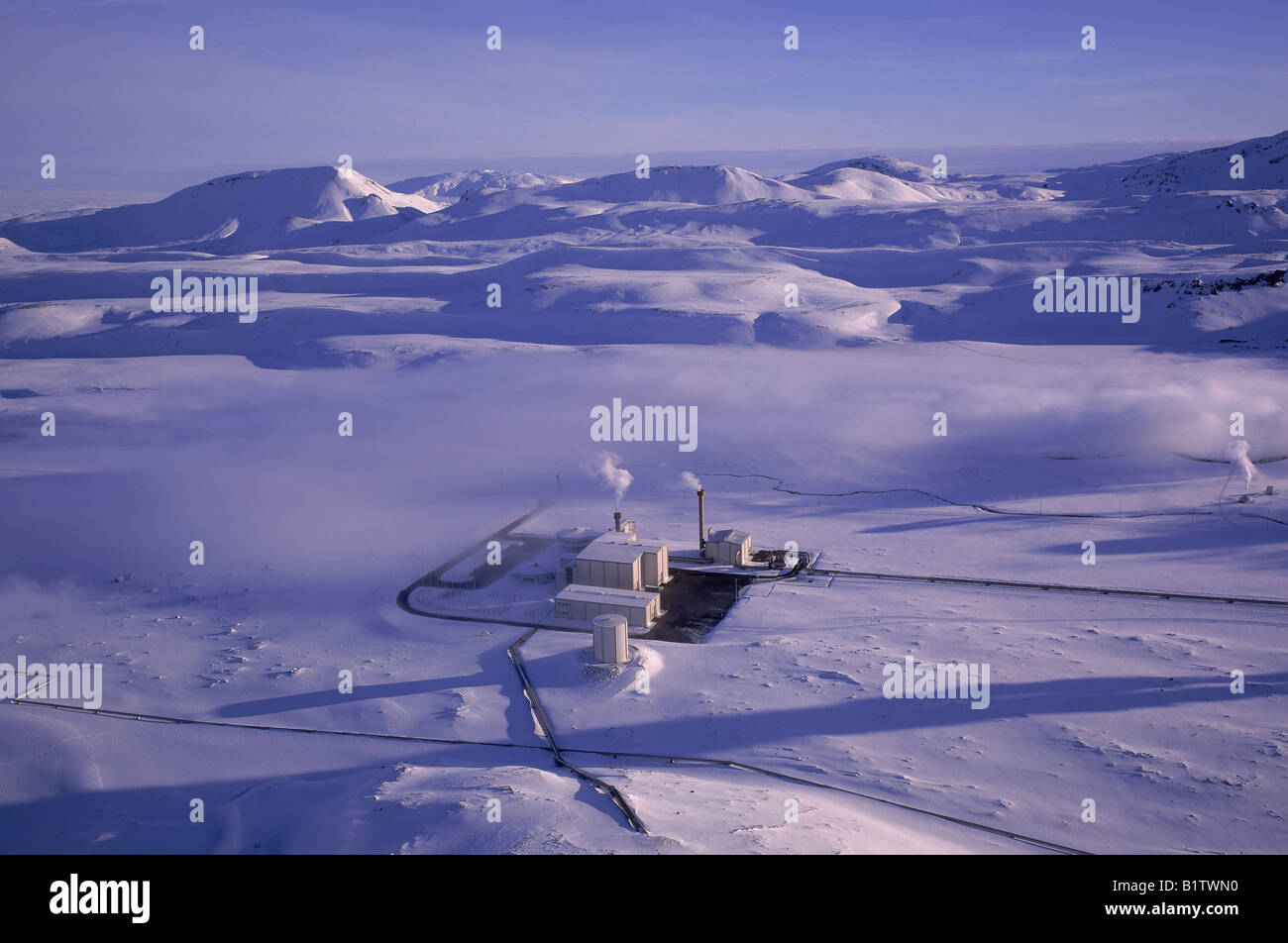 Winter, Nesjavellir Geothermal Power Plant, Iceland Stock Photo - Alamy