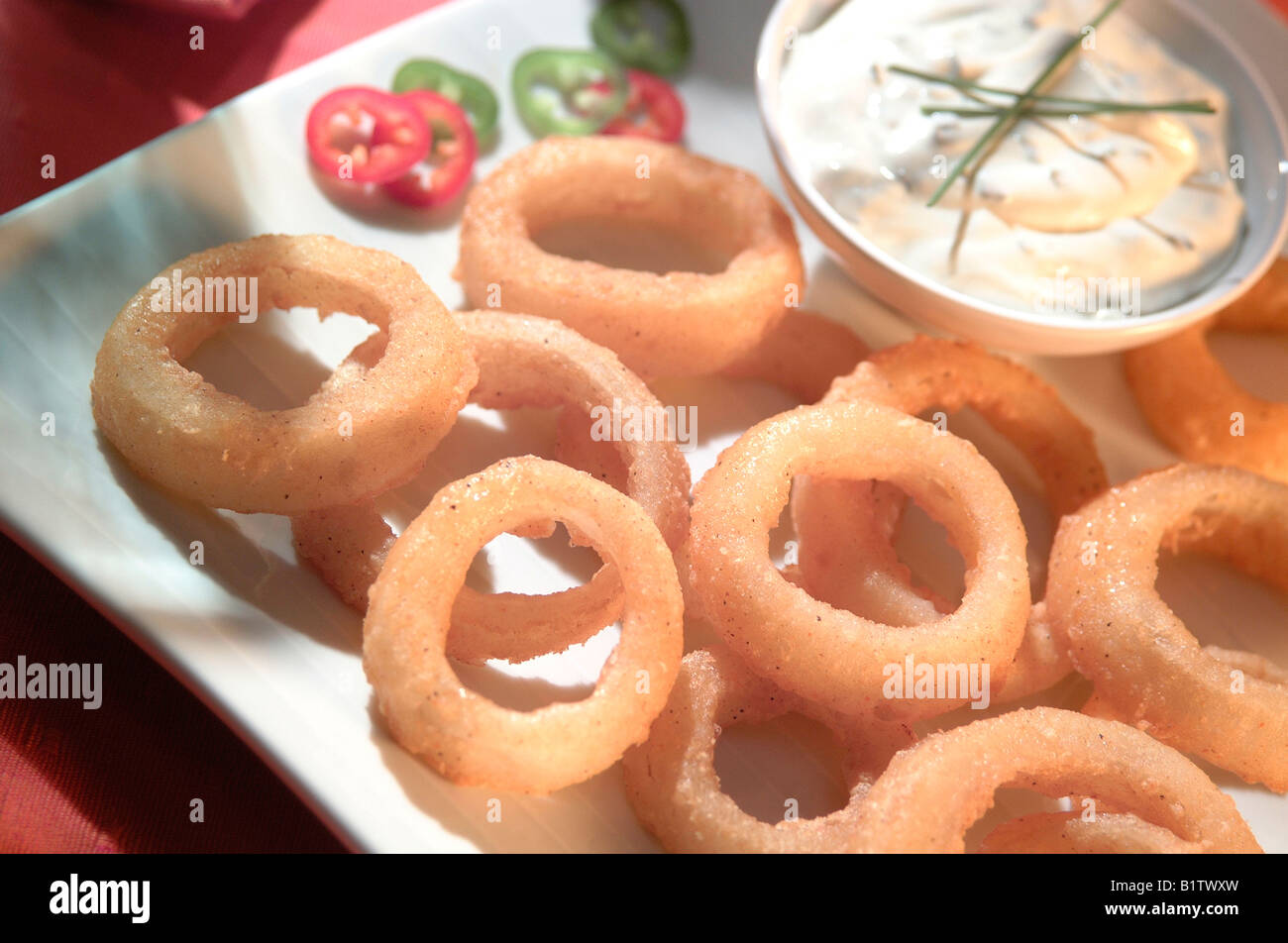 spicy onion rings Stock Photo - Alamy