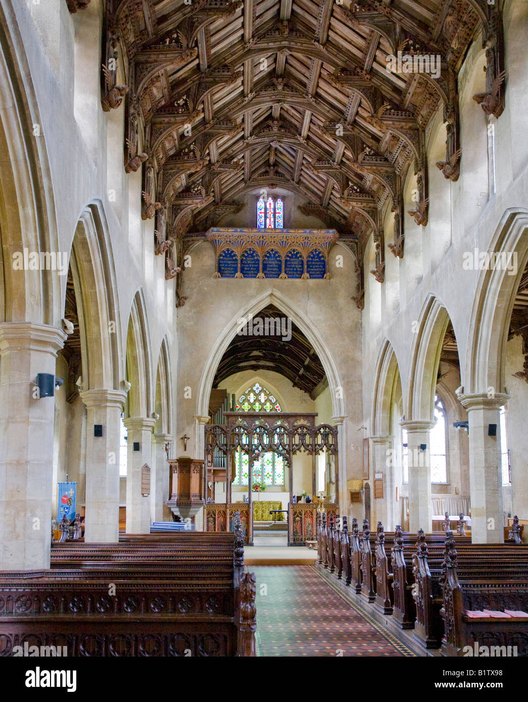 Interior of Woolpit Church Suffolk England UK Stock Photo - Alamy