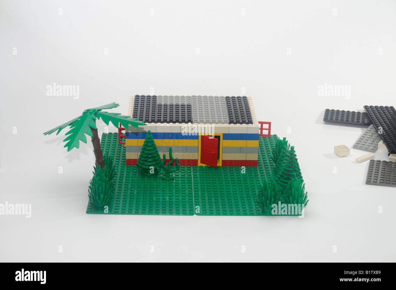 Lego House construction on white background Stock Photo - Alamy