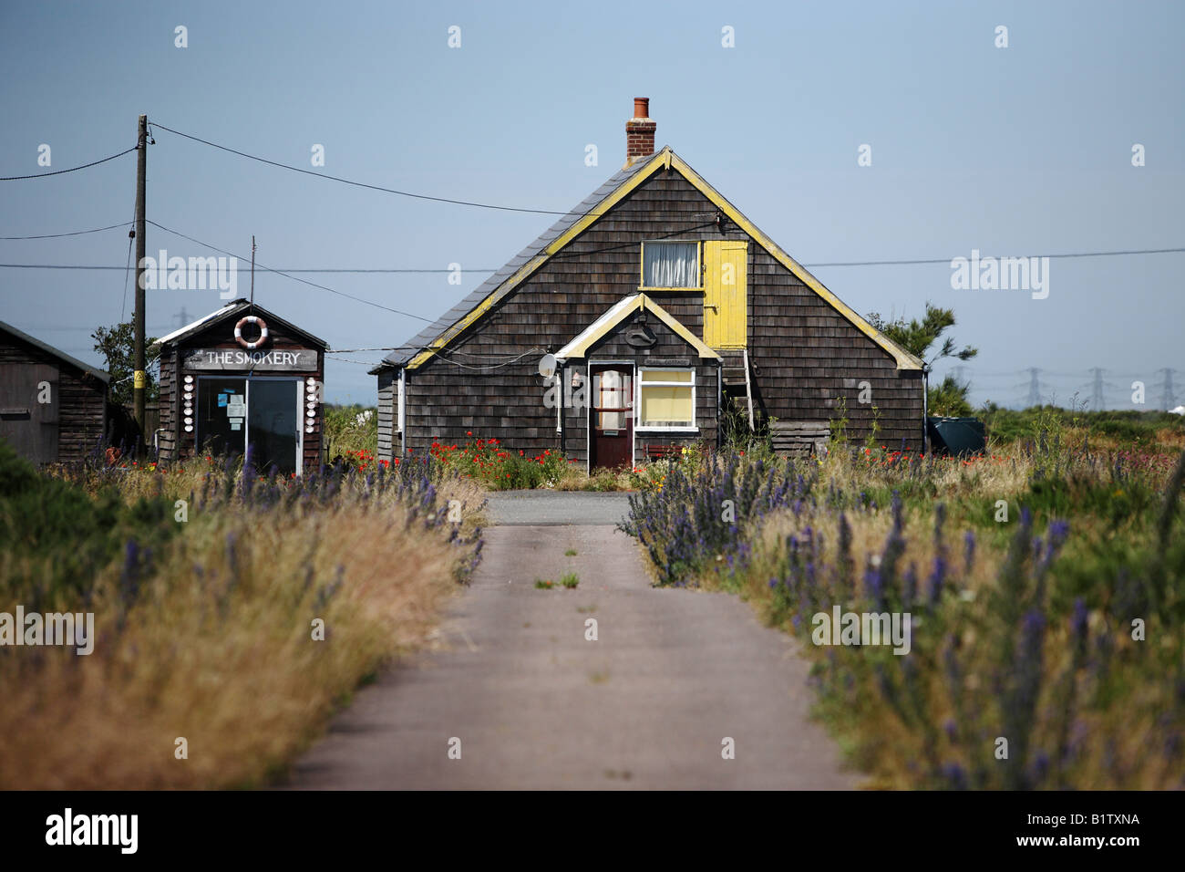 Wooden houses at Dungeness Stock Photo - Alamy