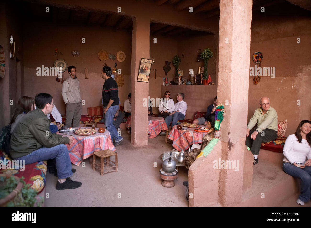 Tourist at Berber home, Marrakech, Morocco Stock Photo - Alamy