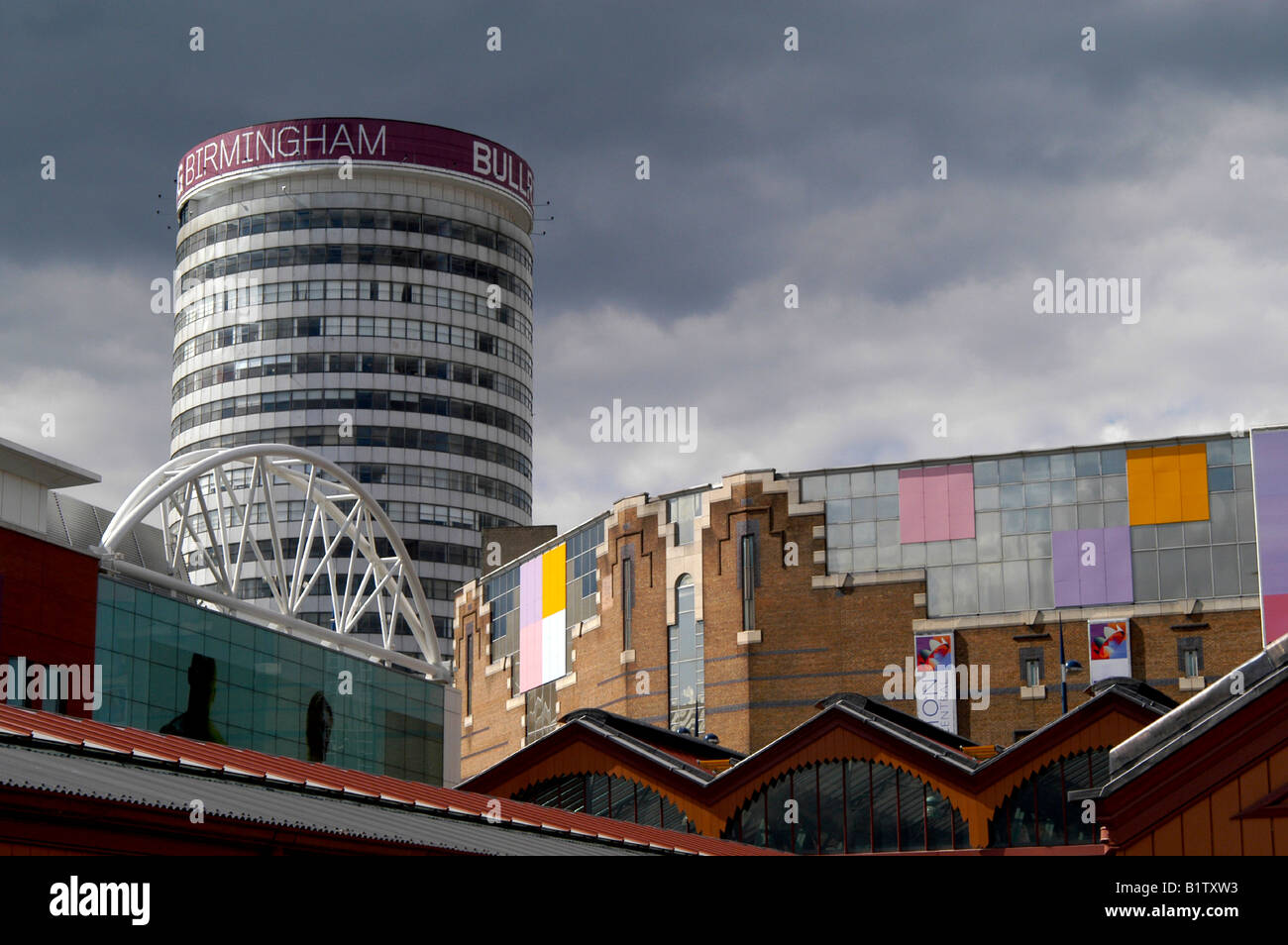 Large Rotunda against Grey Sky Birmingham UK Stock Photo - Alamy