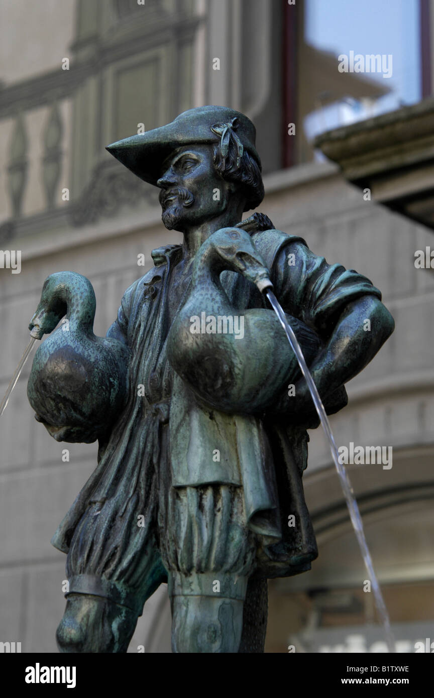 Water Figure, Lucerne, Switzerland Stock Photo - Alamy