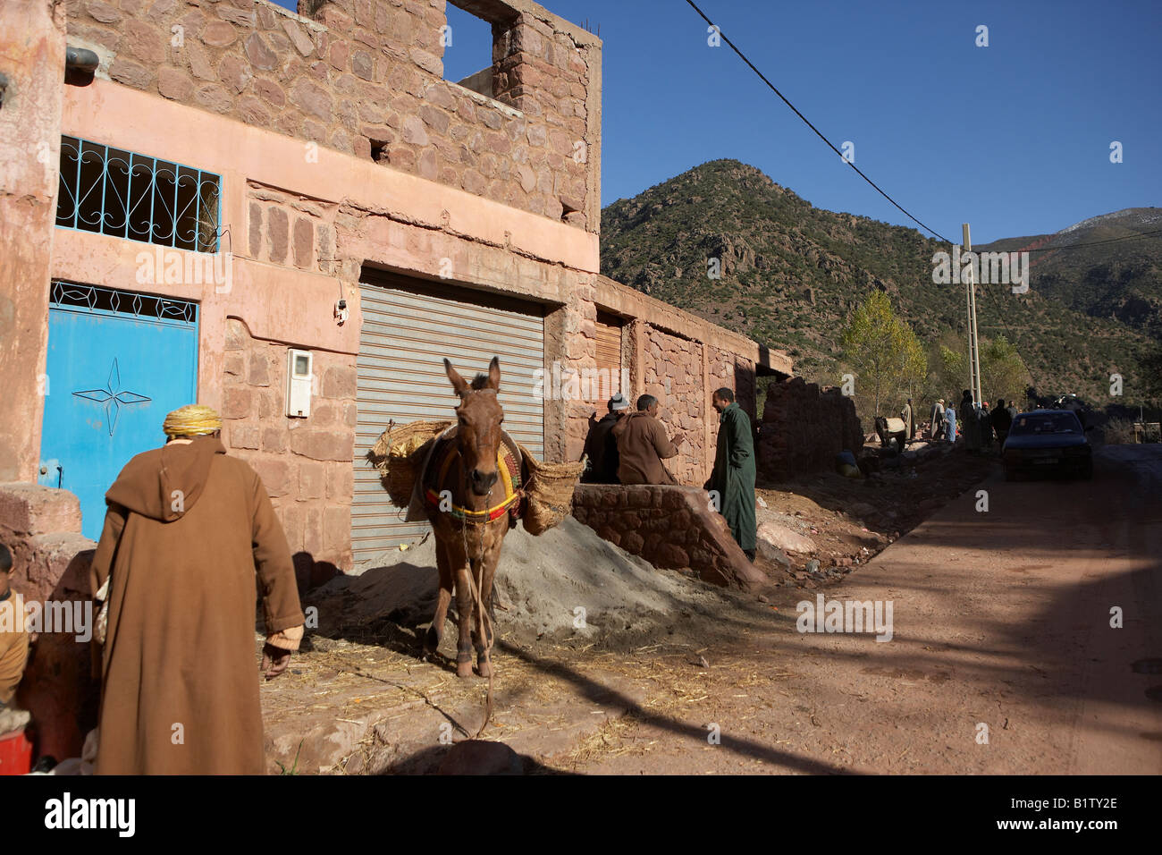 Road side scene, Marrakesh, Morocco Stock Photo - Alamy