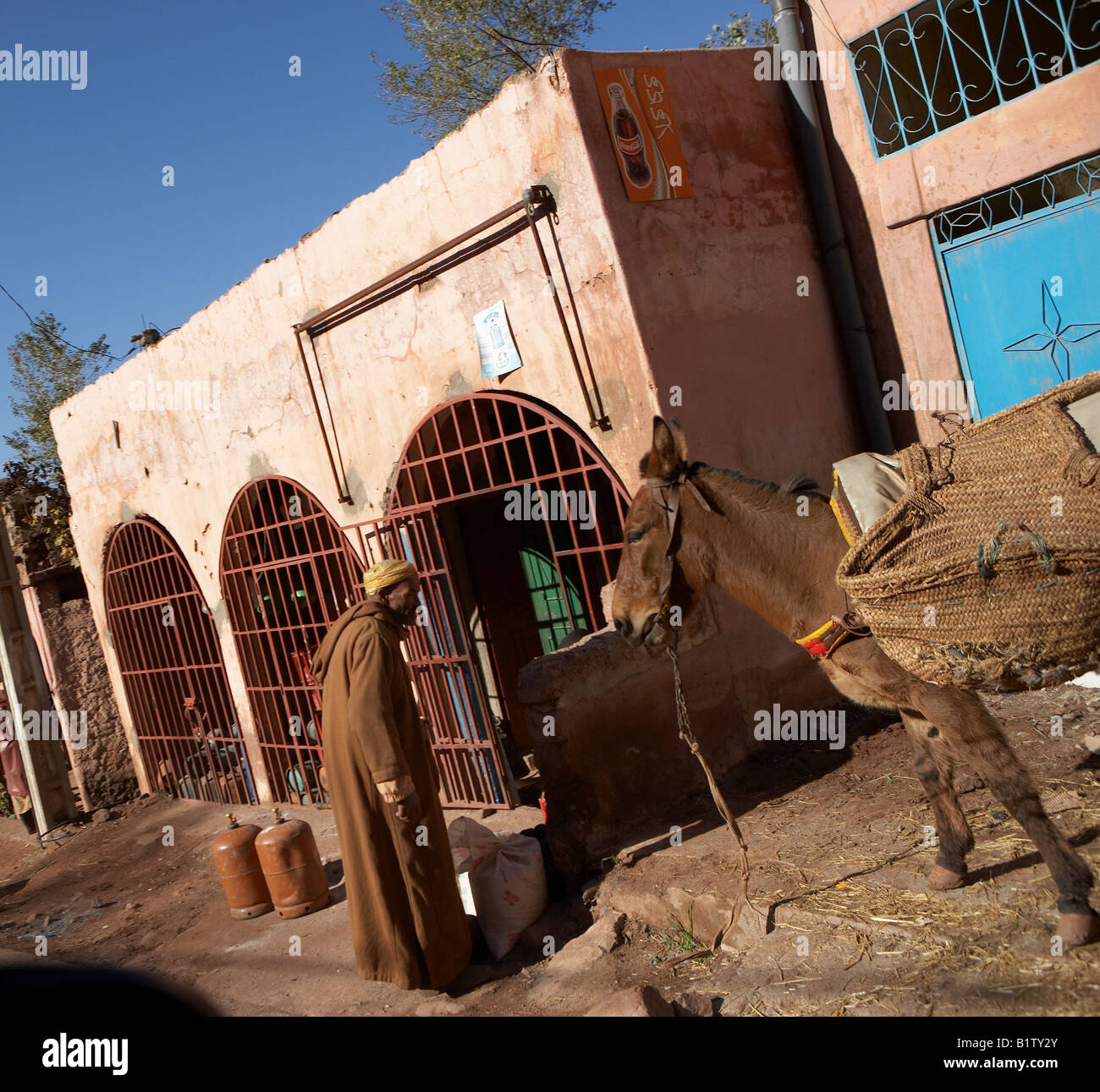 Road side scene, Marrakesh Morocco Stock Photo - Alamy