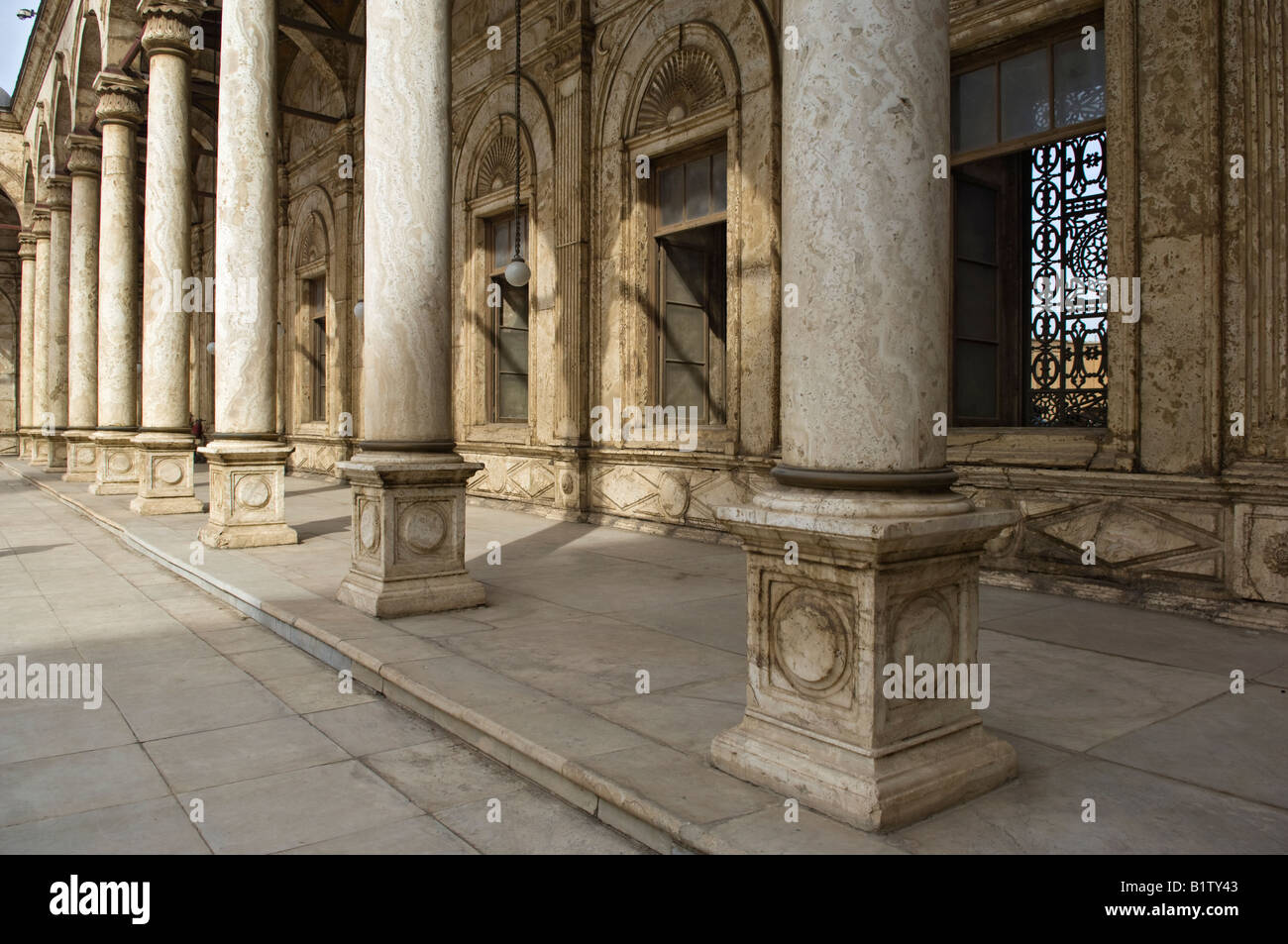 The Alabaster covered courtyard in The Mosque of Muhammad Ali Pasha ...