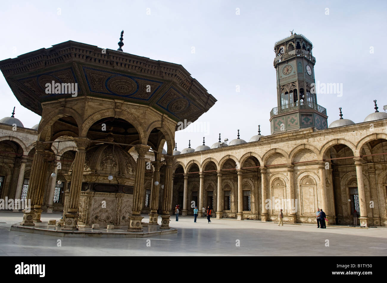 The Alabaster covered courtyard in The Mosque of Muhammad Ali Pasha ...