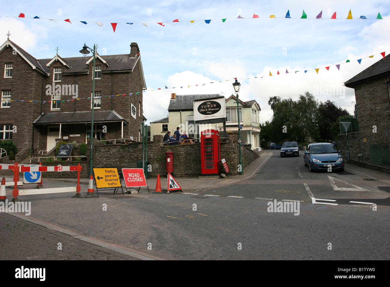 UK Wales Powys Talybont on Usk Stock Photo - Alamy
