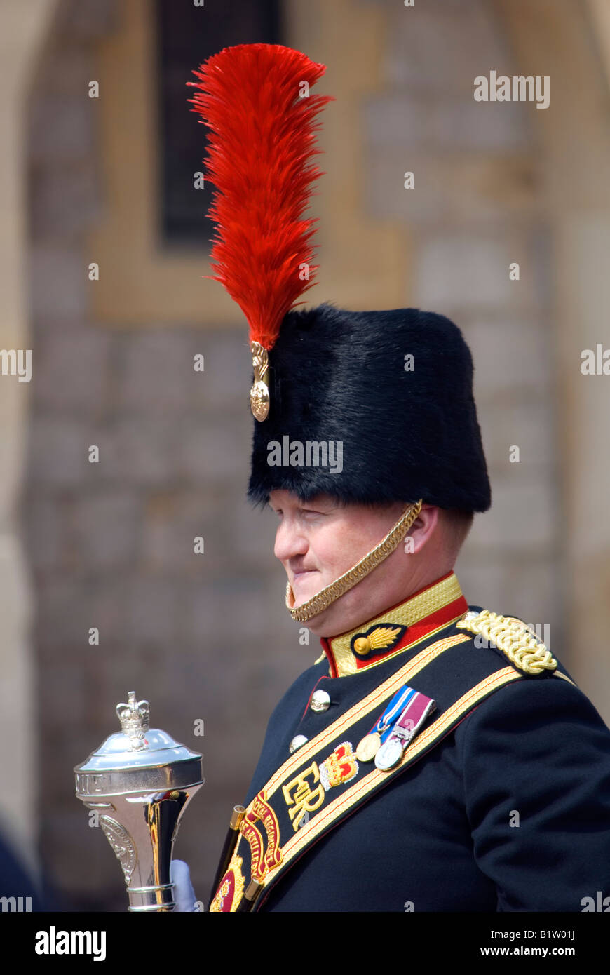 Change of the guards in Windsor Castle the residence of the Queen ...