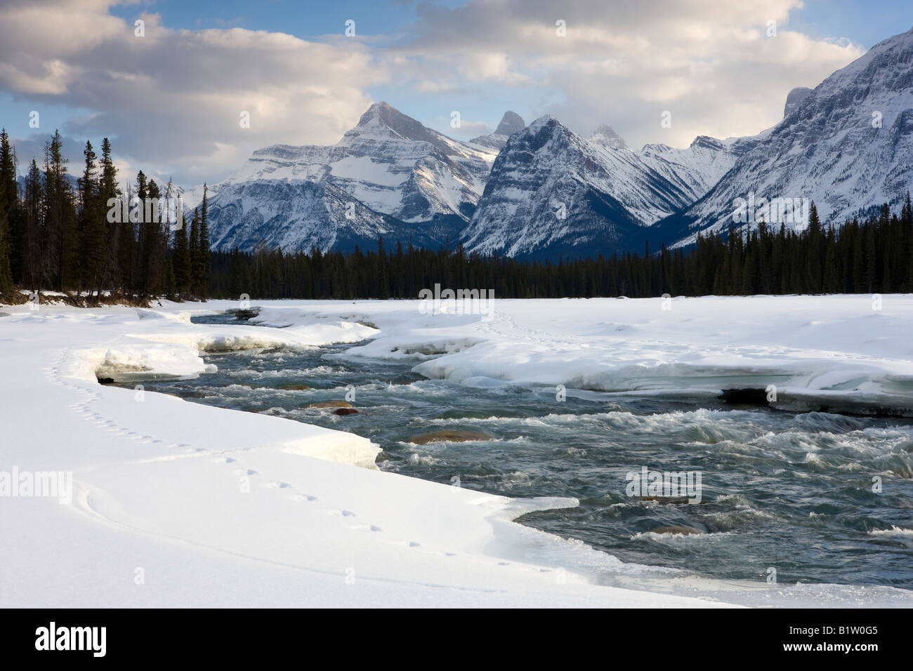 Jasper national park frozen over hi-res stock photography and images ...