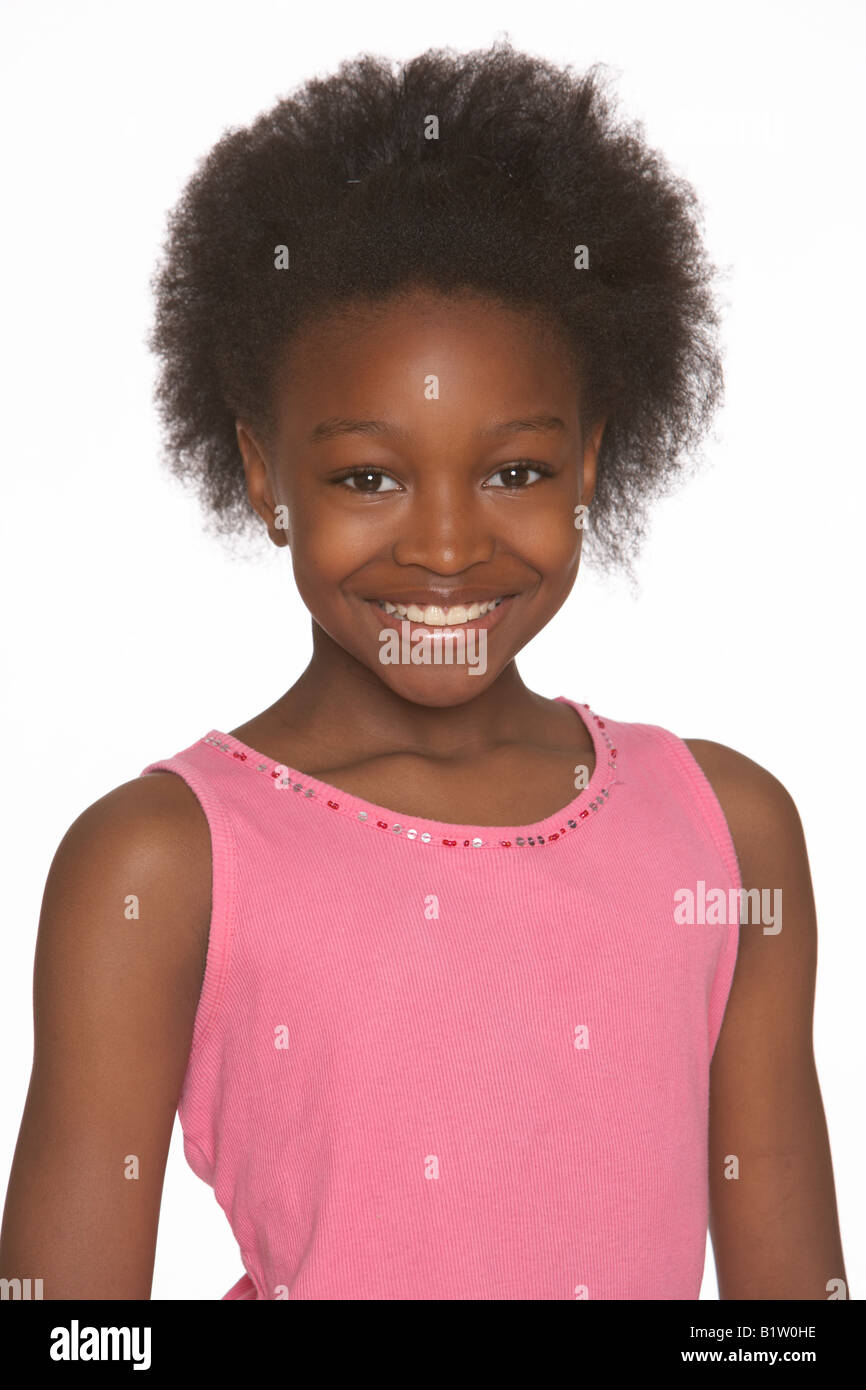smiling child on white background girl Stock Photo - Alamy