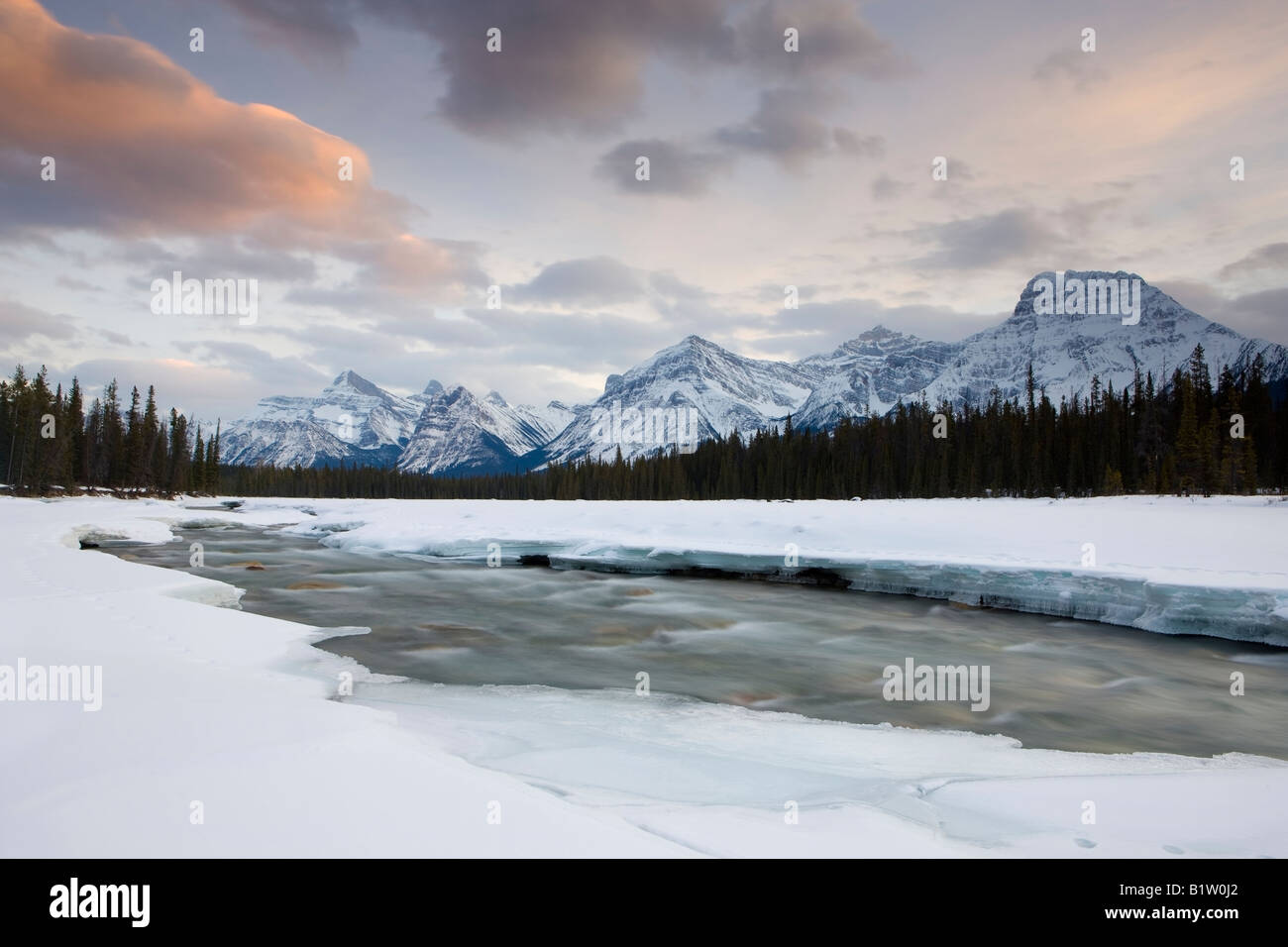 Jasper national park frozen over hi-res stock photography and images ...