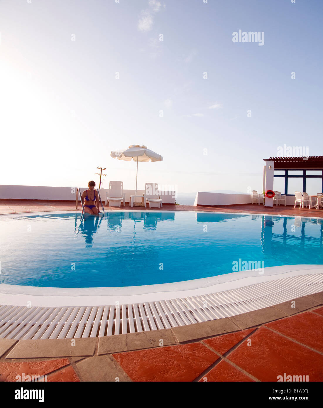 Beautiful greek woman in bikini hi-res stock photography and images - Alamy