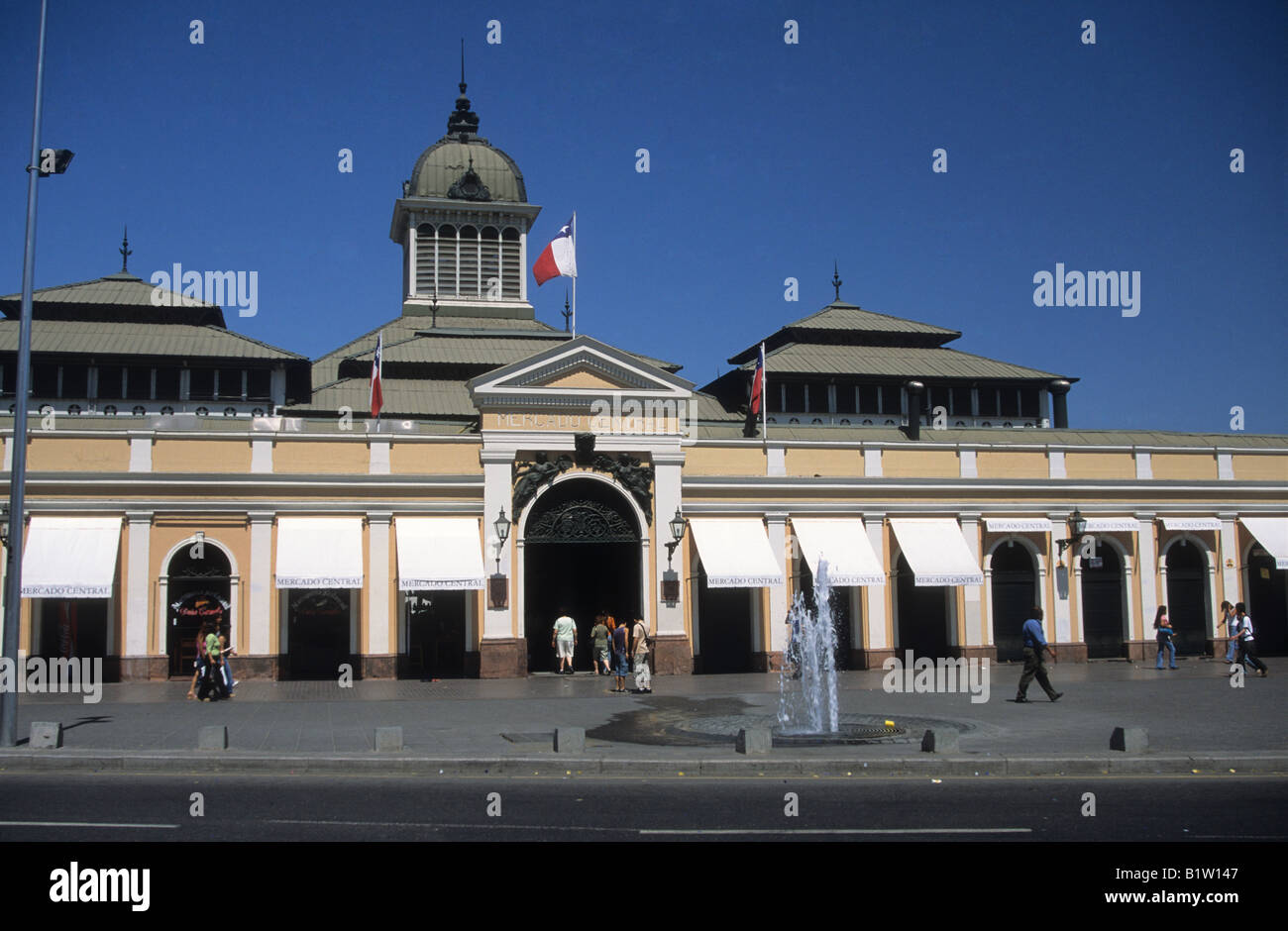 Central Market / Mercado Central building, Santiago , Chile Stock Photo ...