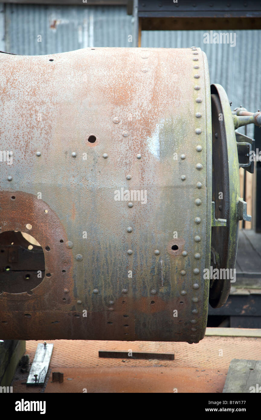 A RUSTING BOILER FROM A STEAM LOCOMOTIVE Stock Photo - Alamy