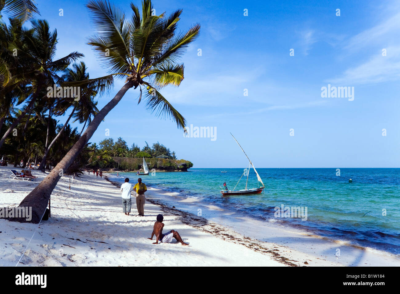 View along palm beach Shanzu Beach Coast Kenya Stock Photo - Alamy